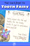 Forgot the Tooth Fairy | A Free Printable to save a tooth fairy fail