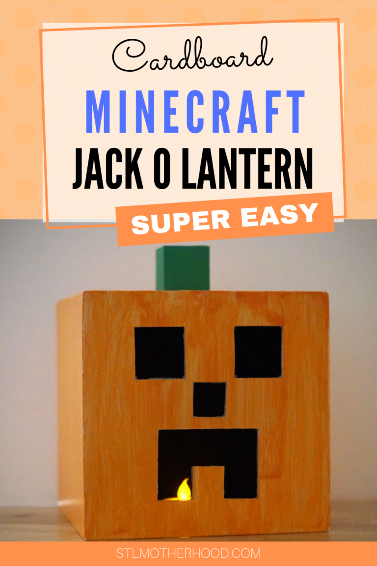 Minecraft Pumpkin craft for Halloween